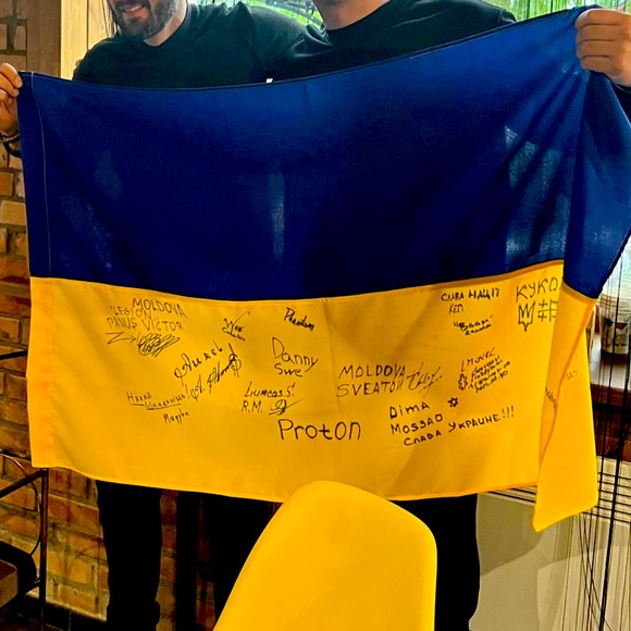 warrior Flag | Other | Ukrainian War Flag That Was Signed On Point By ...